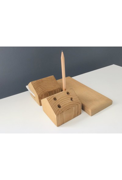 Domearc Concept Ahşap Tasarım Çalışma Masası Seti Kestane