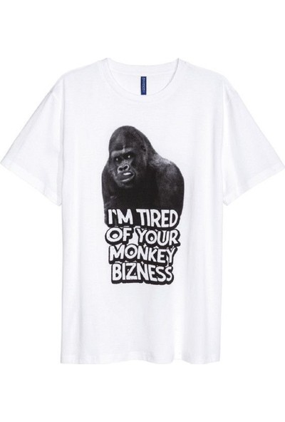 H&m Divided Monkey Bizness Shirt H&m Divided Monkey Bizness Shirt