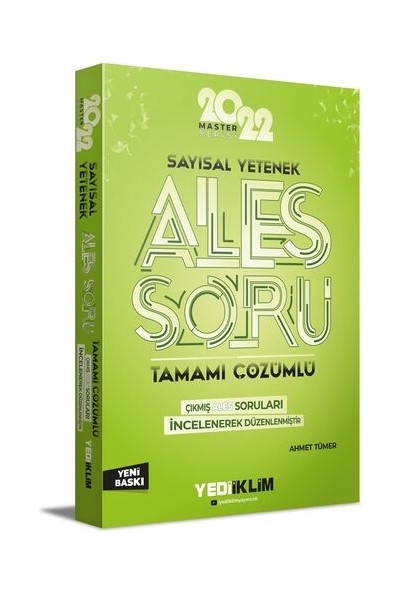 Yediiklim Yayınları ALES 2022 Master Serisi Sayısal Yetenek Tamamı Çözümlü Soru Bankası Yediiklim Yayınları ALES 2022 Master Serisi Sayısal Yetenek Tamamı Çözümlü Soru Bankası