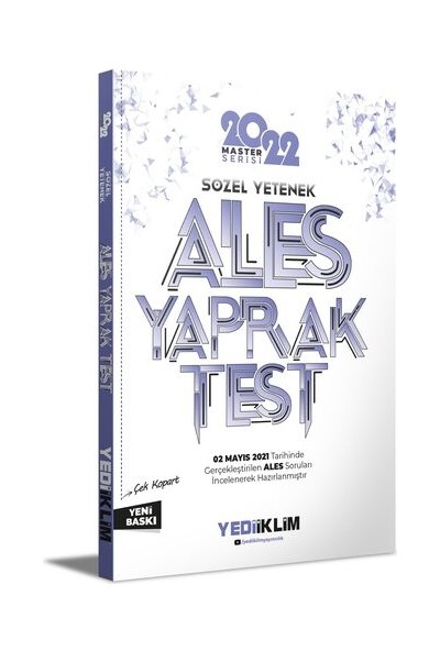 Yediiklim Yayınları ALES 2022 Master Serisi Sözel Yetenek Çek Kopart Yaprak Test Yediiklim Yayınları ALES 2022 Master Serisi Sözel Yetenek Çek Kopart Yaprak Test