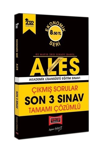 Yargı Yayınevi ALES 2022 Ekonomik Seri Tamamı Çözümlü Çıkmış Sorular Son 3 Sınav Yargı Yayınevi ALES 2022 Ekonomik Seri Tamamı Çözümlü Çıkmış Sorular Son 3 Sınav