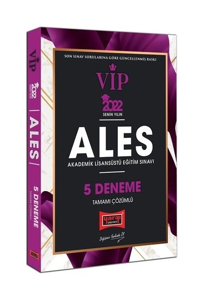 Yargı Yayınevi ALES 2022 VIP Tamamı Çözümlü 5 Deneme