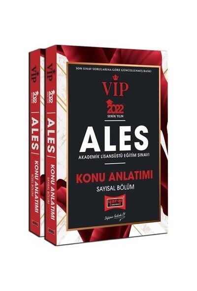 Yargı Yayınevi ALES 2022 VIP Sayısal ve Sözel Konu Anlatımı Seti Yargı Yayınevi ALES 2022 VIP Sayısal ve Sözel Konu Anlatımı Seti
