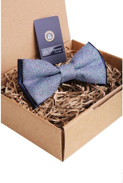 Kravatkolik Yeşil - Lacivert Kum Desen Papyon P994