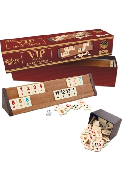 Star Vıp Ahşap Okey Takımı