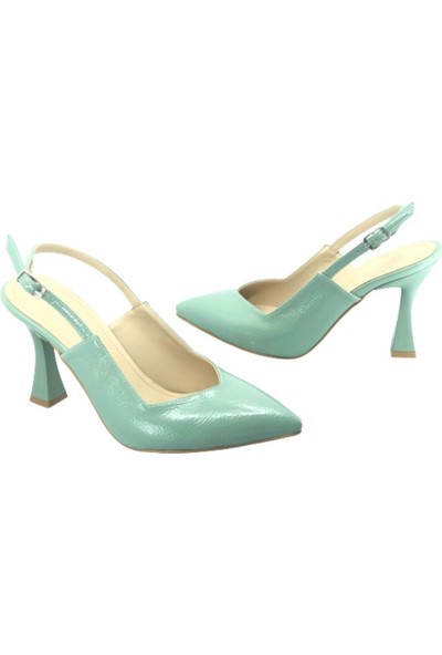 Feles Kadın Topuklu Arkası Açık Stiletto Ayakkabı Feles Kadın Topuklu Arkası Açık Stiletto Ayakkabı