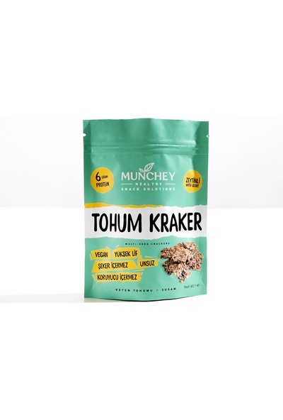 Munchey Zeytinli Tohum Kraker 40 gr Munchey Zeytinli Tohum Kraker 40 gr