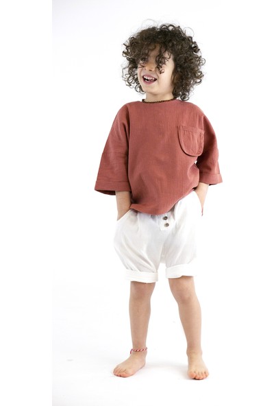 Catz Kids Tarçın Şile Bezi Şort Takım