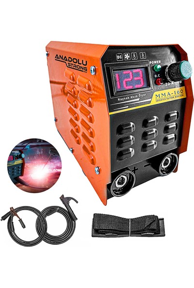 Anadolu Strong 160 Amper Dijital Göstergeli Invertörlü Çanta Kaynak Makinası 2.7 kg Anadolu Strong 160 Amper Dijital Göstergeli Invertörlü Çanta Kaynak Makinası 2.7 kg