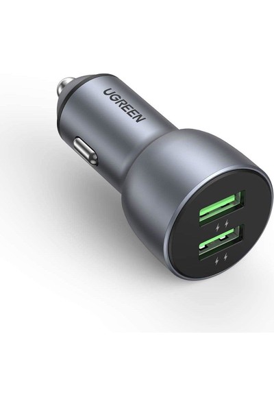 Ugreen 36W Qc 3.0 2 Portlu Araç Çakmaklık Hızlı Şarj Adaptörü