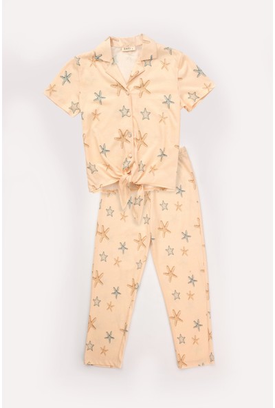 Dagi Kız Çocuk Sarı Deniz Yıldızı Pijama Takımı