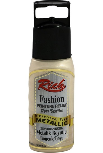 Rich 908 Akrilik Boyutlu Boya Metalik Krem Rich 908 Akrilik Boyutlu Boya Metalik Krem