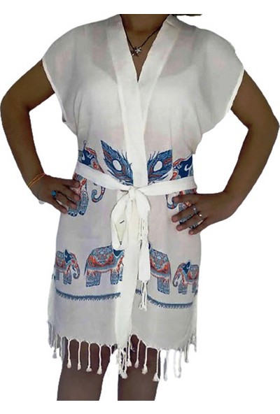 Güneybatı Home Plaj Elbisesi Kimono Filli