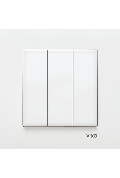 Viko Karre Beyaz Üçlü Anahtar Çerçeve Dahil Viko Karre Beyaz Üçlü Anahtar Çerçeve Dahil
