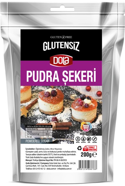 Dola Glutensiz Pudra Şekeri 200 gr