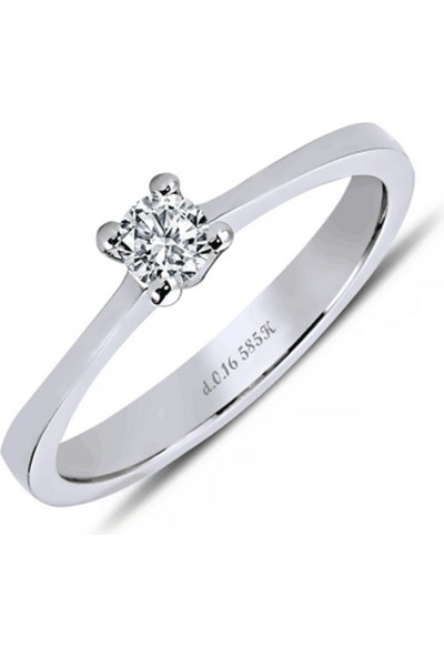 Cigold 14 Ayar Tektaş Pırlanta Yüzük RNG-105