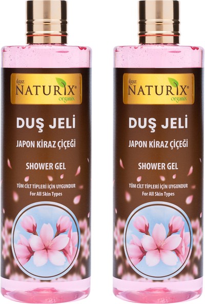 Naturix Bitkisel Aromatik Kokulu Japon Kirazı Duş Jeli Japon Kiraz Çiçeği Duş Jeli 400 ml 2'li Set Naturix Bitkisel Aromatik Kokulu Japon Kirazı Duş Jeli Japon Kiraz Çiçeği Duş Jeli 400 ml 2'li Set