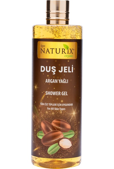 Naturix Argan Yağlı Duş Jeli Paraben Fosfat Içermez 400 ml Kadifemsi Ten Nemlendirici Argan Oil Duş Jeli