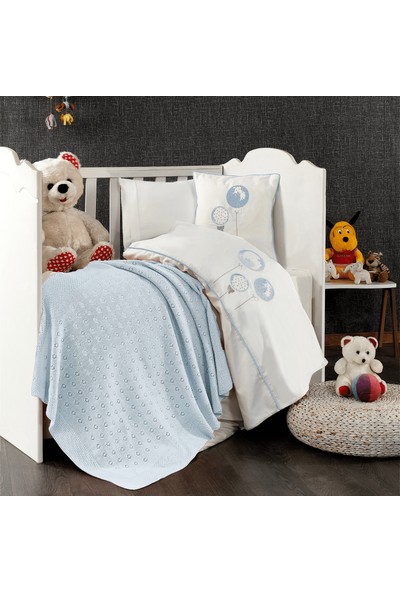 Minelya Home 5 Parça Triko Battaniyeli Pamuk Meva Bebek Nevresim Takımı