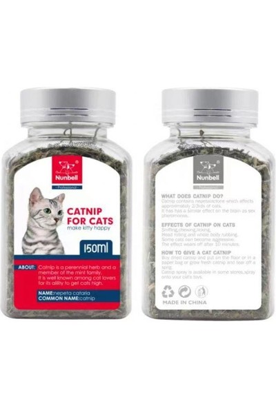 Nunbell Matatabi Kedi Otu Nanesi Catnip 150 ml Nunbell Matatabi Kedi Otu Nanesi Catnip 150 ml