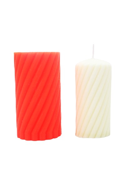 Kimyacınız Twister Silindir Silikon Mum Kalıbı M-53