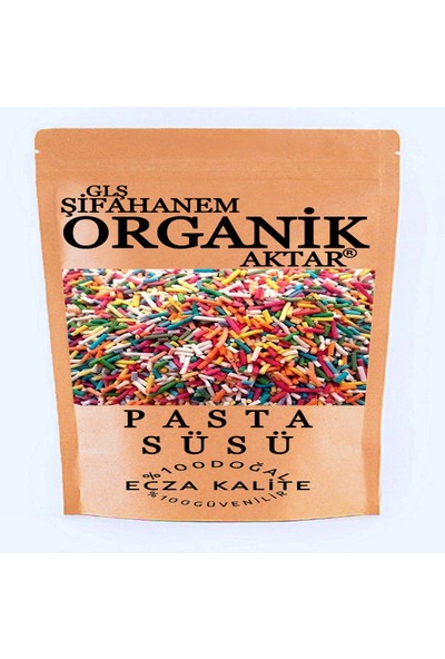 GLŞ Şifahanem Organik Aktar Pasta Süsü Renkli 100 gr Pasta Süsü Şekerli Renkli GLŞ Şifahanem Organik Aktar Pasta Süsü Renkli 100 gr Pasta Süsü Şekerli Renkli