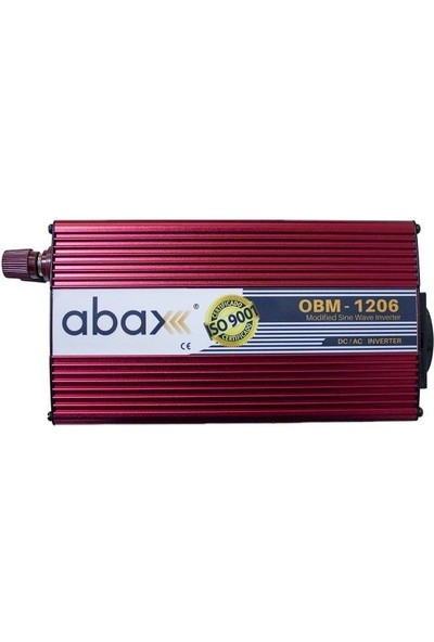 Abax OBM-1206 12V-600W Tek Priz/led Göstergeli Modifiye Sinüs Invertör Abax OBM-1206 12V-600W Tek Priz/led Göstergeli Modifiye Sinüs Invertör