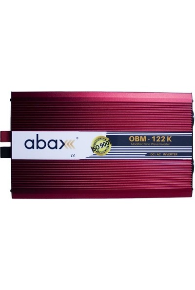 Abax OBM-122K 12V-2000W Çift Priz/led Göstergeli Modifiye Sinüs Invertör