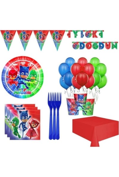 İzmir Party Store Pijamaskeliler 16 Kişilik Doğum Günü Seti İzmir Party Store Pijamaskeliler 16 Kişilik Doğum Günü Seti