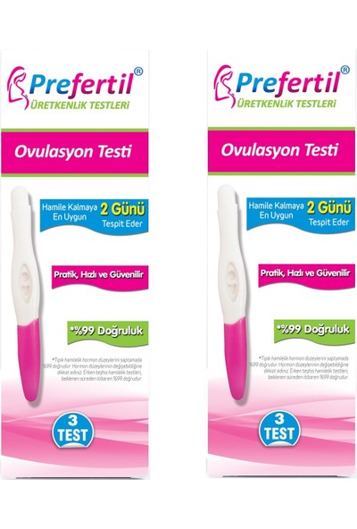 Prefertil Ovulasyon Testi - [ 2 Kutu = 6 Test ]
