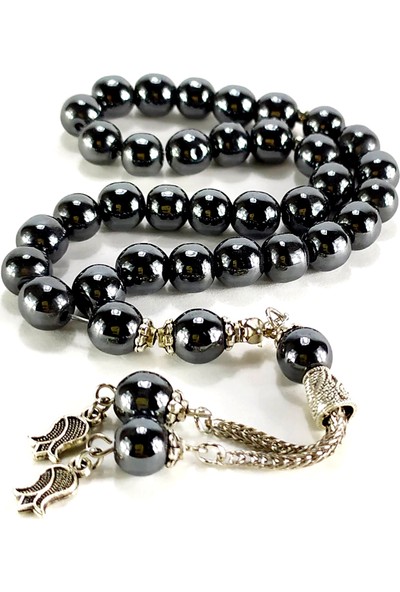 Aleyha Hematit Metal 33 Lük Yuvarlak Kesim Tesbih Aleyha Hematit Metal 33 Lük Yuvarlak Kesim Tesbih