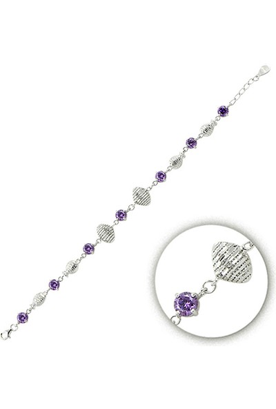 Silverlina Gümüş Zirkon Taşlı Otantik Broş