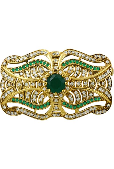 Silverlina Gümüş Markazit Taşlı Broş