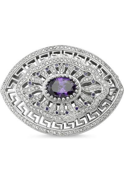 Silverlina Gümüş Zirkon Taşlı Broş