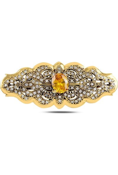 Silverlina Gümüş Zirkon Taşlı Otantik Broş