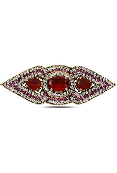 Silverlina Gümüş Zirkon Taşlı Otantik Broş