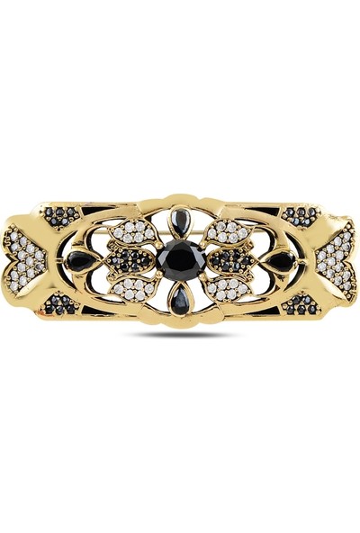 Silverlina Gümüş Zirkon Taşlı Otantik Broş