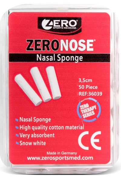 Zero Sports Med Zero Nose - Burun Tamponu 50'li Zero Sports Med Zero Nose - Burun Tamponu 50'li