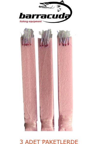 Barracuda 10 Iğneli Kalın Takım Köpük Çapari 3 Adet