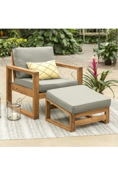 Mywondry Ahşap Bahçe Balkon Teras Koltuk Ayak Uzatmalı Mywondry Ahşap Bahçe Balkon Teras Koltuk Ayak Uzatmalı