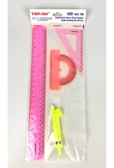 Yıldızlar Elastik Çizim Seti 30 cm Pembe Yıldızlar Elastik Çizim Seti 30 cm Pembe