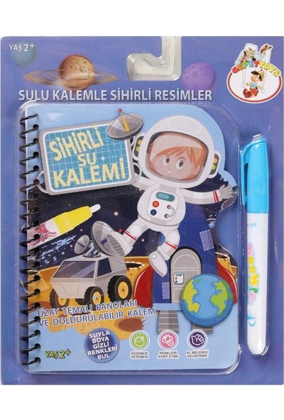 Uzay ve Astronot Water Painting Sihirli Sulu Kalem ile Boyama Kitabı