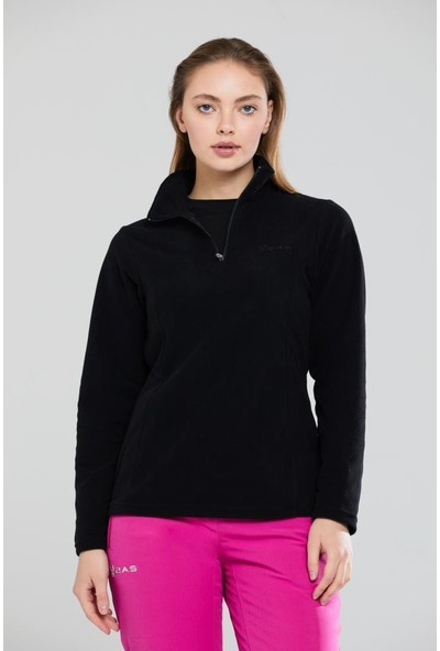 2AS Price Yarım Fermuarlı Kadın Polar Siyah 2ASP0104004