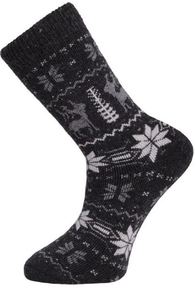 Panthzer Casual Wool Erkek Çorap Siyah Siyah