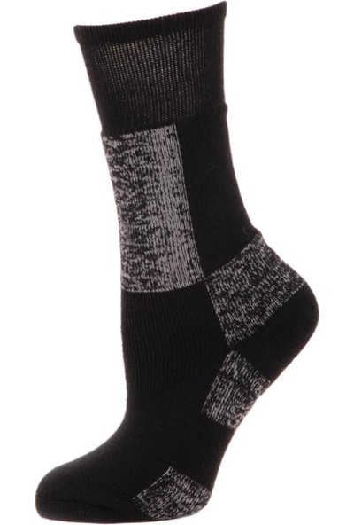 Panthzer Kids Ski Socks Çocuk Kayak Çorap Siyah Gri