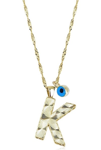 Altınköşe K Harf Altın Kolye