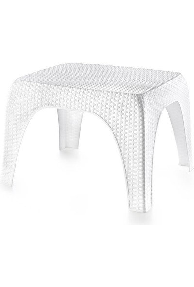 Omnipazar SY-2590 Hasır Model Sehpa Bahçe Sehpası Beyaz Omnipazar SY-2590 Hasır Model Sehpa Bahçe Sehpası Beyaz