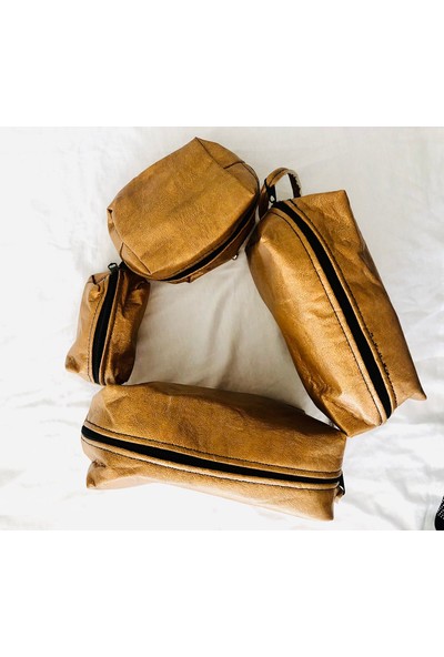 Dumma Shop 4 Lü Makyaj Çantası Sarı