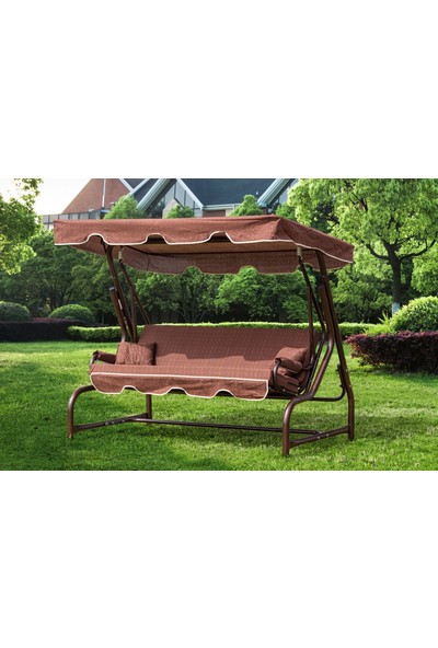 Oguzser Datça 3 Kişilik Bahçe Salıncağı Teras Balkon Salıncak 200 cm