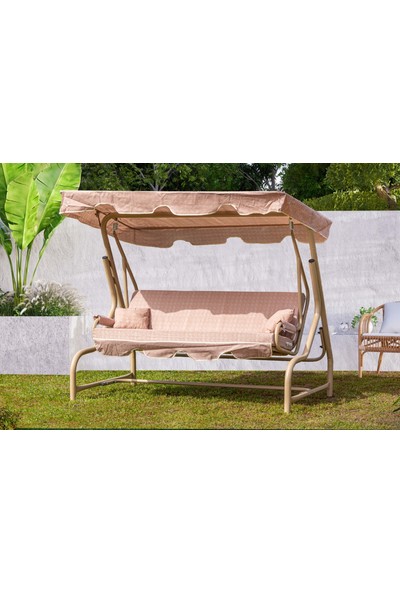 Oguzser Kumsal 3 Kişilik Bahçe Salıncağı Teras Balkon Salıncak 200 cm